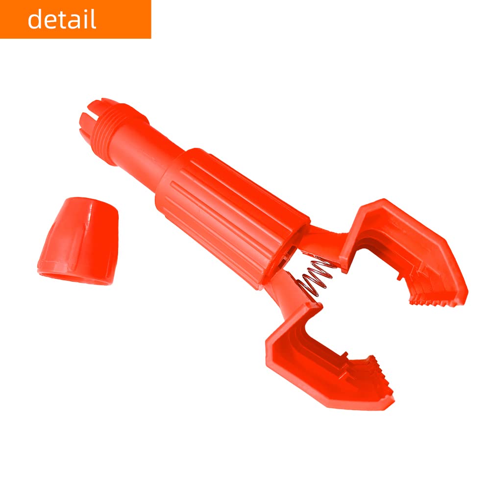 Commercial Mop Clamps-Quick Change Head Mop Handle -Heavy Duty Mop Head Replacement Holder Change Mop Handle -Commercial Gripper Mop Wet Mop Handle (KL-ZJ-RED)