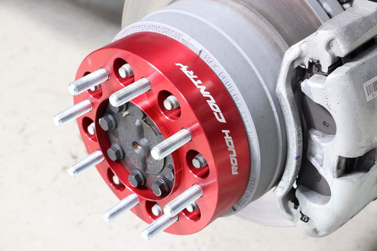 Rough Country 2" Wheel Spacers for Ford SuperDuty 4WD (2003-2024) - Fits 8x170 Bolt Pattern, Anodized Red, 2 PCS