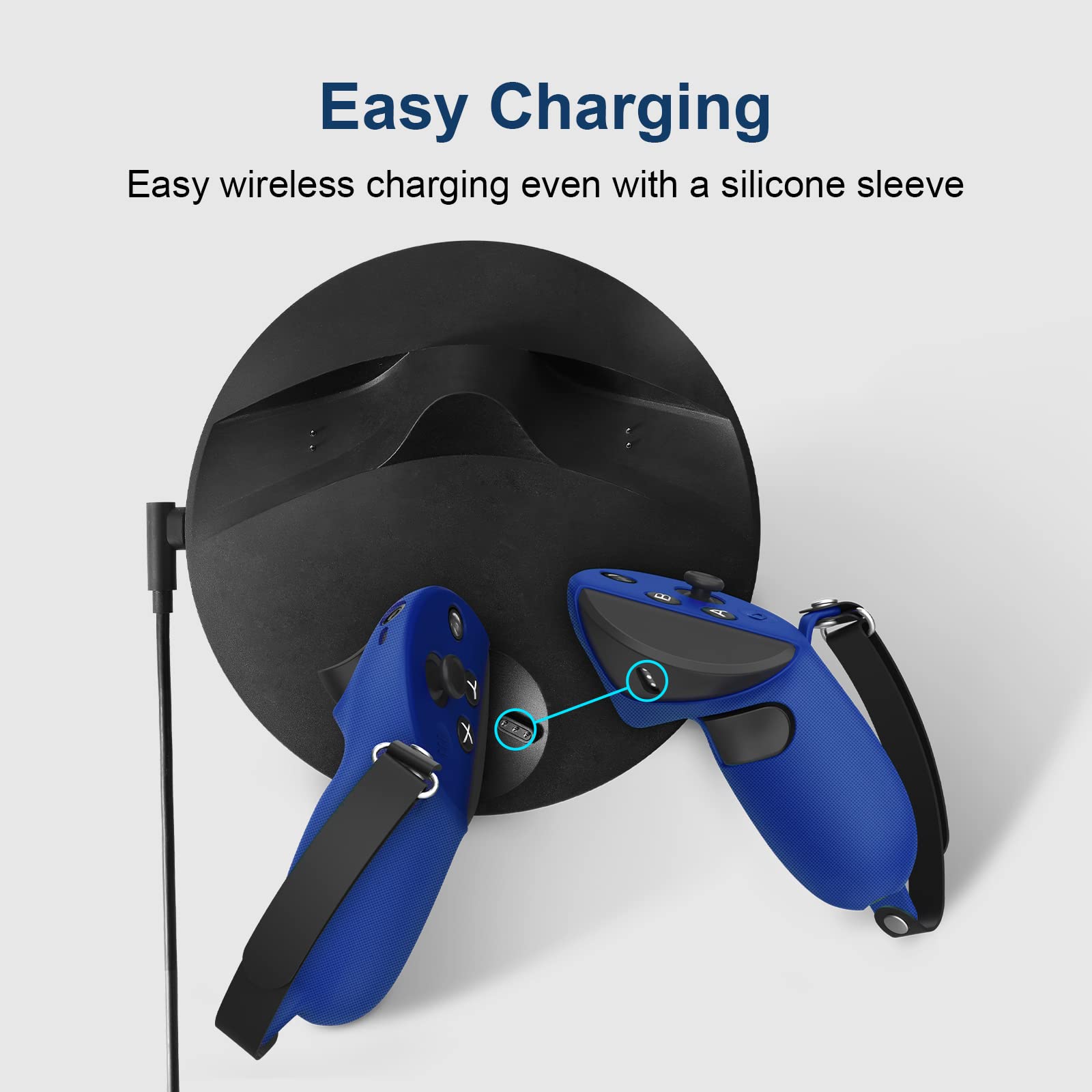 Controller Grips Cover Compatible with Oculus Meta Quest Pro Accessories, Silicone Anti-Slip Case Shell Protector for Quest Pro (Blue)