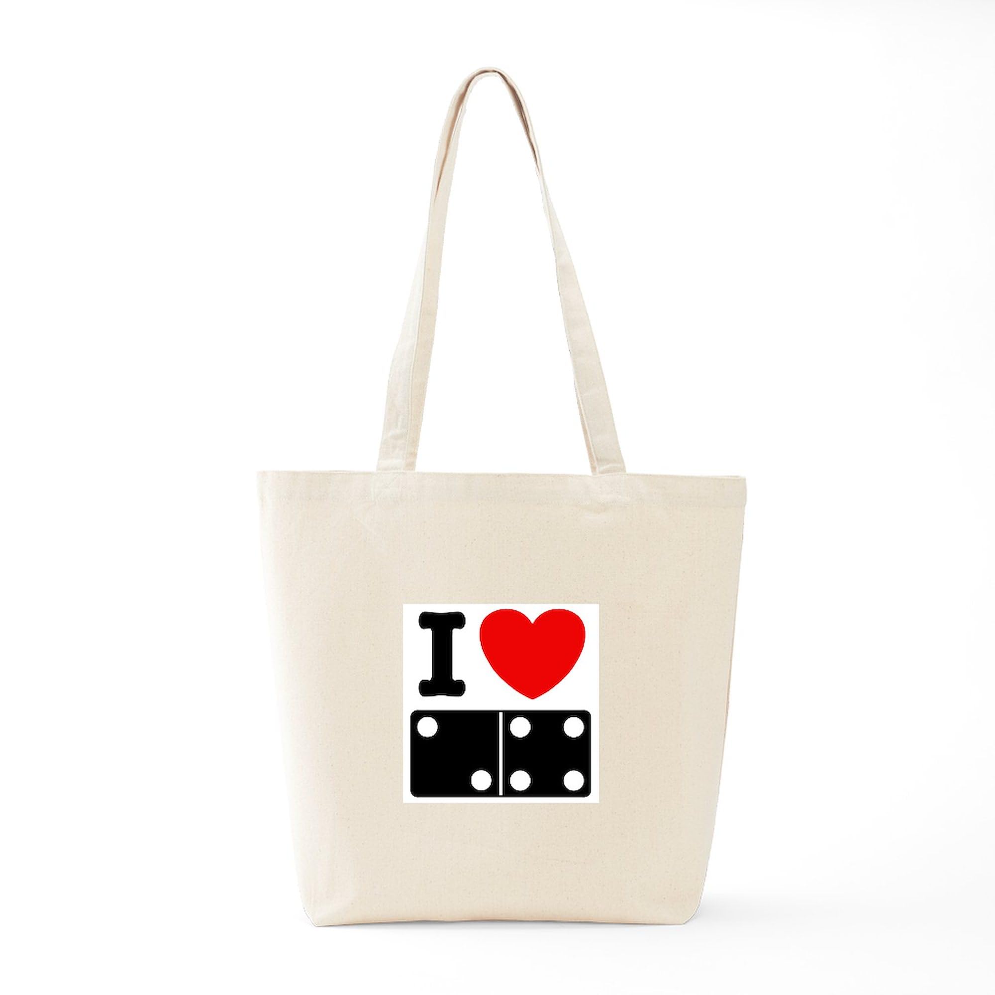CafePress I Love Dominoes Tote Bag Canvas Tote Shopping Bag