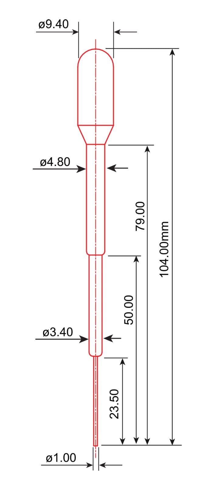 Globe Scientific 134020-400 LDPE Fine Tip Transfer Pipet, Non-Sterile, 104mm Length, 1.5mL Capacity (Box of 400)