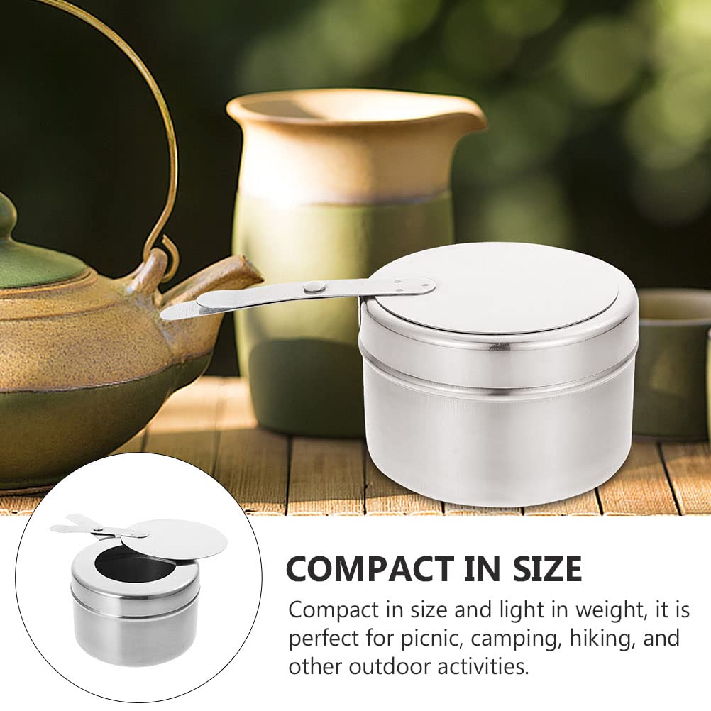 Cabilock 2pcs Stainless Steel Chafing Fuel Holder with Cover Chafer Canned Heat Fuel Box Buffet Warmer Warming Trays for Buffets Barbecue Parties Chafing Dish Buffet