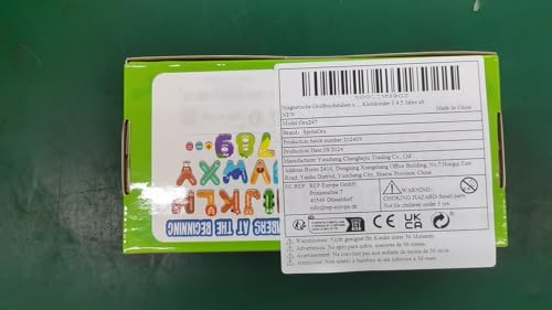 Magnetic Uppercase Letters and Numbers, Educational Learning Tool for Kids Word Recognition 39 Pieces Magnets Include 26 Colorful Alphabet Letters, 10 Numbers and 3 Symbols,Toddlers 3 4 5 Years Old