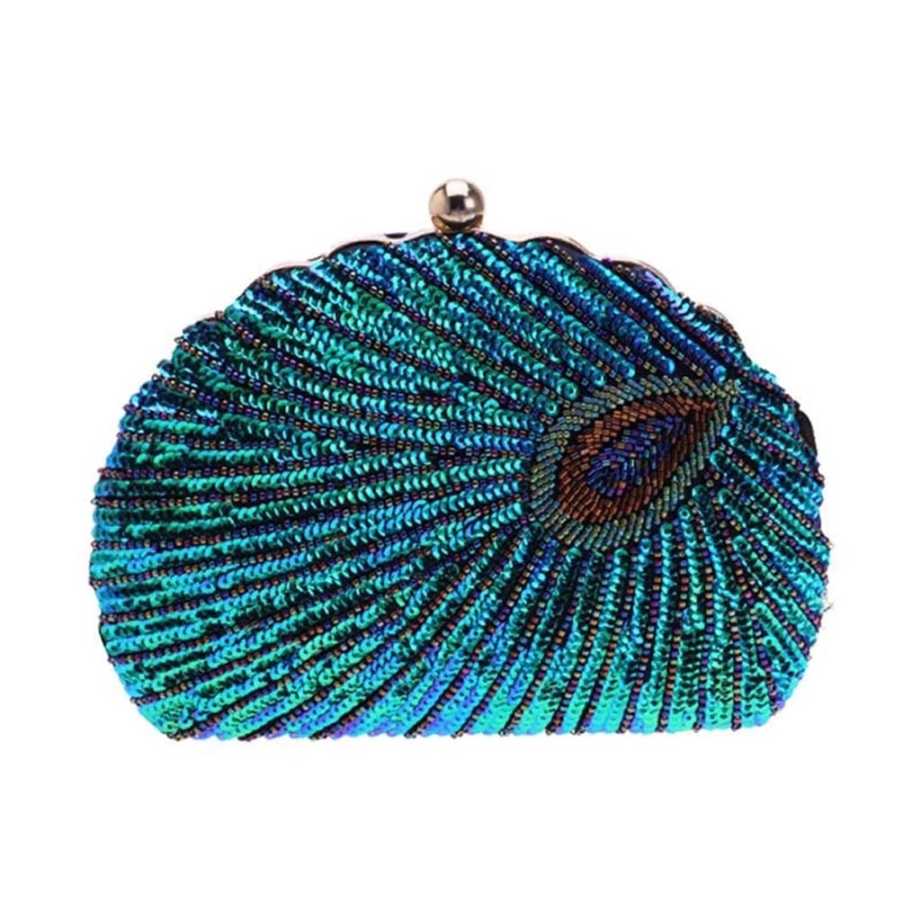 CCBUY Shell Shaped Women's Clutch Sequin Wallets and Totes Vintage Embroidered Evening Bags Women's Party Bags