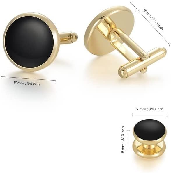 CCBUY Wedding Cufflinks Tuxedo Studs Set for Men Accessories 1Pair and 6 Pieces Husband's Shirt Gift