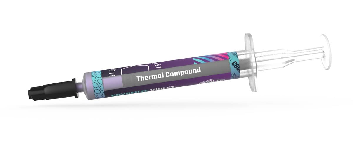 COOLERMASTER CryoFuze Violet Ultra-High Performance Thermal Paste, Nanoparticles, High CPU/GPU Conductivity W/m.k= 12.6m, Non Corrosive Formula,for CPU and GPU Coolers(2g)