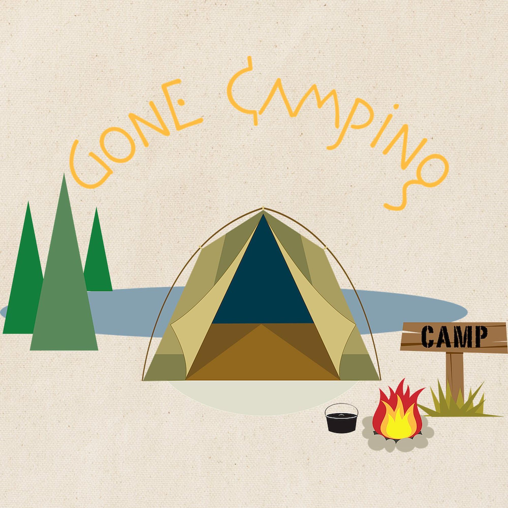 CafePress Gone Camping Tote Bag Canvas Tote Shopping Bag