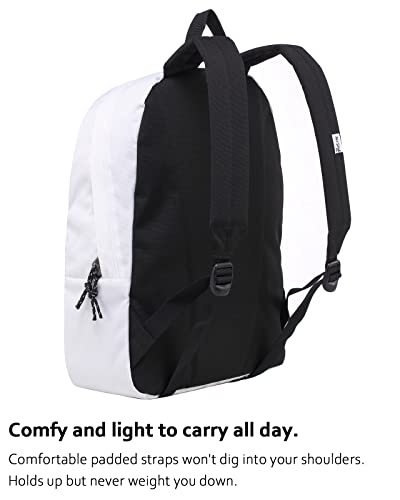 HotStyle SIMPLAY Classic School Backpack Bookbag, White