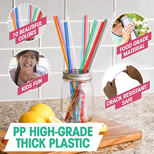 CALIFORNIA STRAWS Green Replacement Acrylic Straw Set of 6, Fits 16oz, 20oz, 24oz Tumblers
