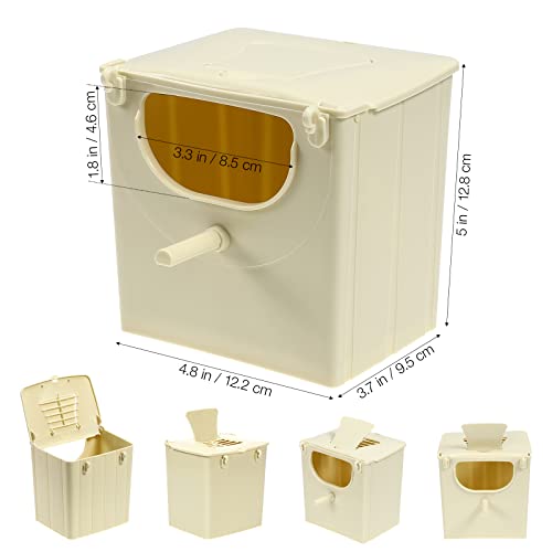 POPETPOP Parakeet Nesting Box, Bird Nest Breeding Box Bird Hut Cage Mounted Plastic Nesting Boxes for Cockatiel Budgie Parrot 2Pcs Bird Cage