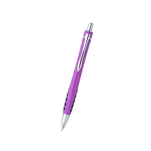 Express Pencils™ - Your Name or Imprint on our Custom Printed Addison Ballpoint Pen - Rubber Grip For Writing Comfort And Control, black ink, medium point - 12 Pack (Assorted)