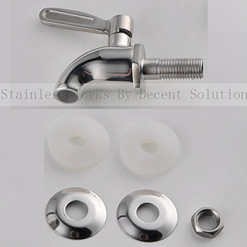 Stainless Works SSS012 Stainless Steel Beverage Dispenser Replacement Spigot (fits 1/2 inch Opening)