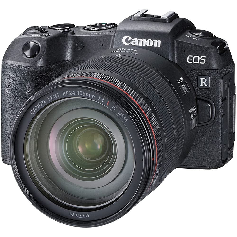 Canon EOS RP Mirrorless Digital Camera with 24-105mm Lens (3380C012) + 4K Monitor + Canon EF 50mm Lens + Pro Headphones + Mount Adapter EF-EOS R + Pro Mic + 2 x 64GB Memory Card + More (Renewed)