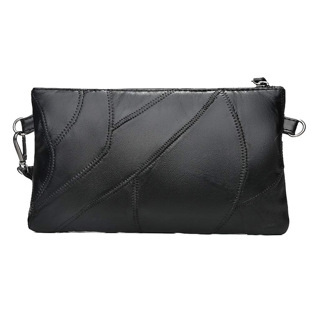 KARRESLY Women's Rivets Studded Shoulder Bag Black Tassel Clutch Bag Cross Body Bags (Black-1-1)
