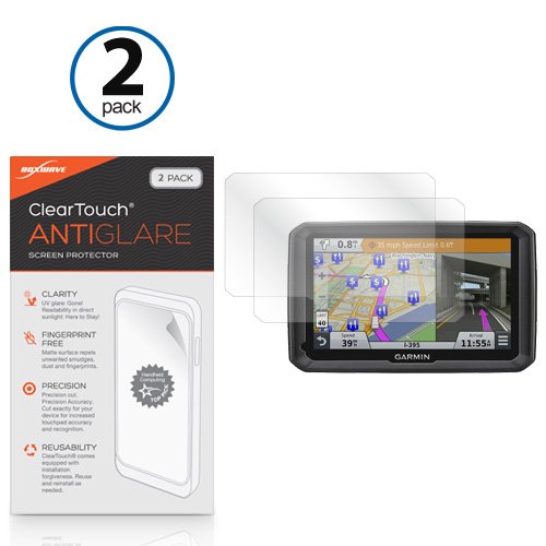 BoxWave Screen Protector Compatible With Garmin Dezl 770LMTHD (Screen Protector ClearTouch Anti-Glare (2-Pack), Anti-Fingerprint Matte Film Skin for Garmin Dezl 770LMTHD