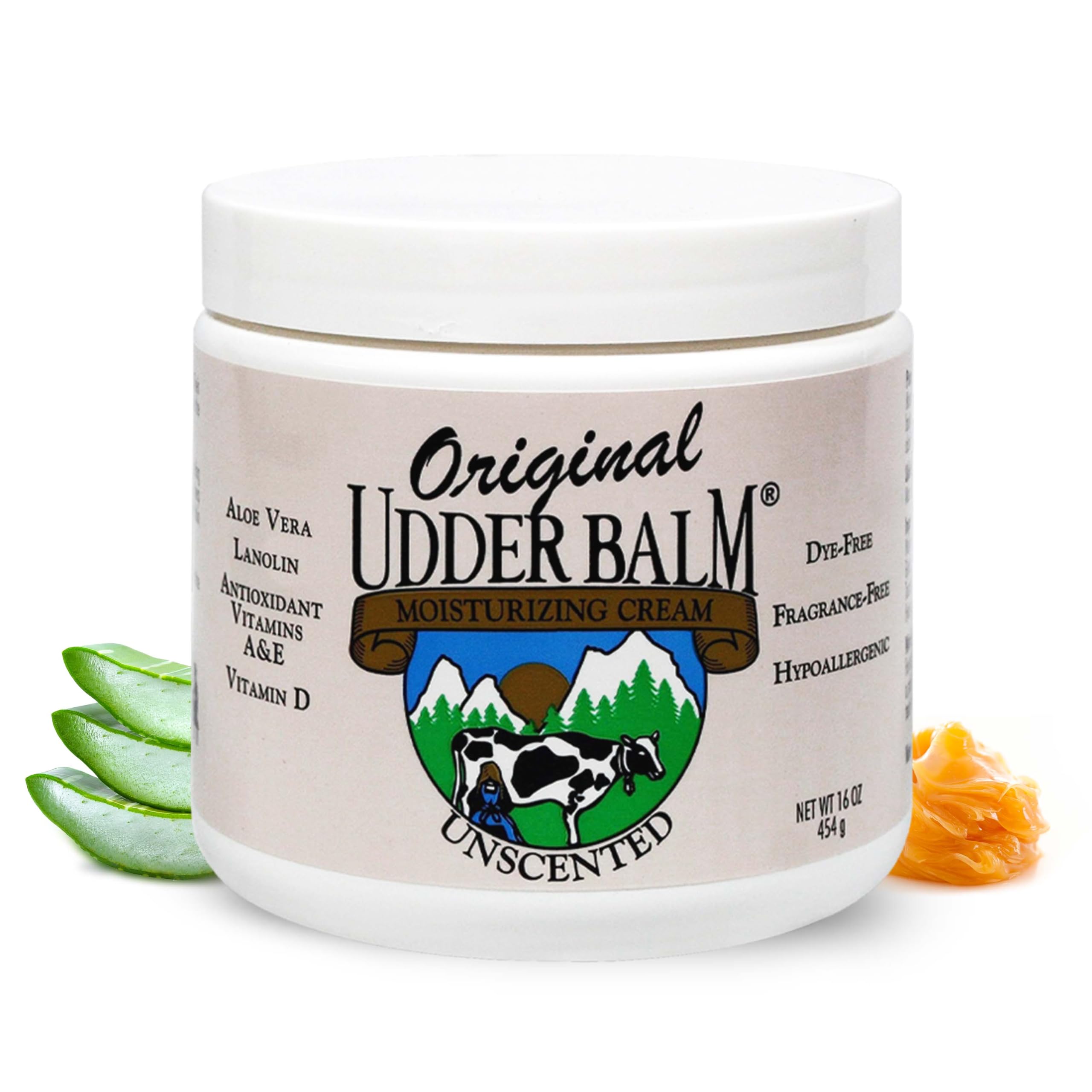 Unscented Original Udder Balm for Cracked Dry Skin 16 Fl Oz