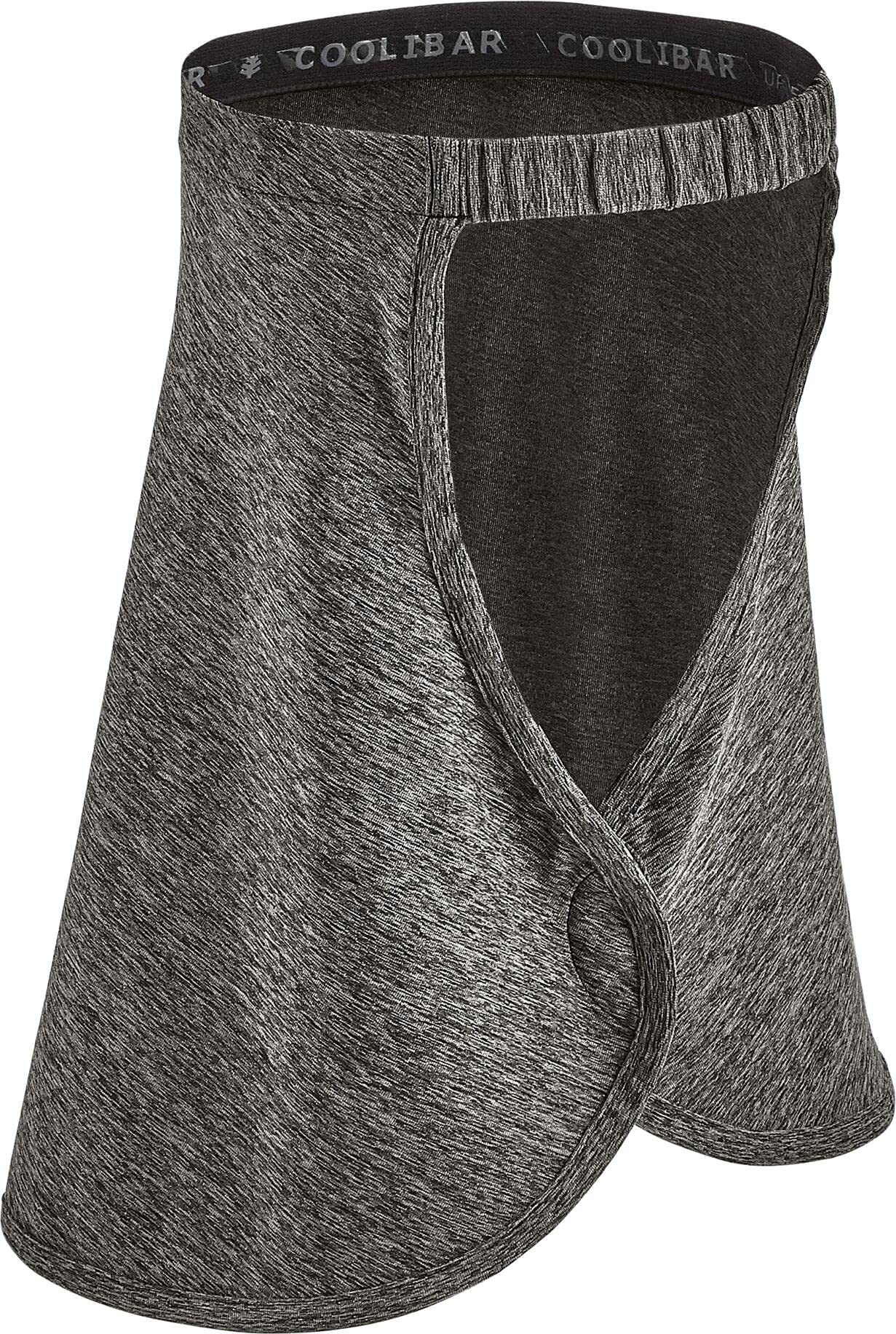 Coolibar UPF 50+ Unisex Drammen UV Hat Drape - Sun Protective (One Size- Charcoal Heather)