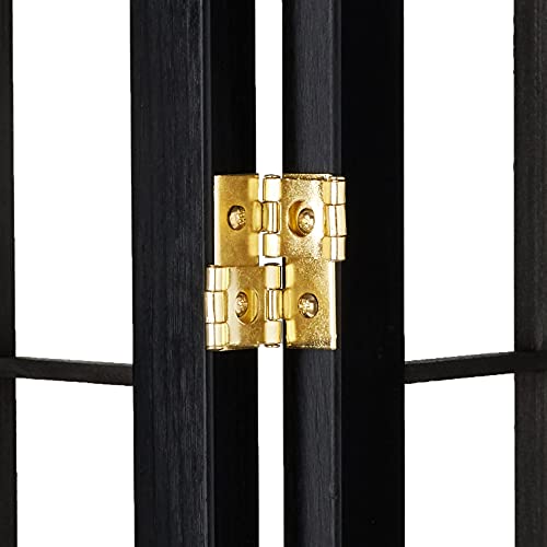ORE International 3-Panel Room Divider, Black, 70" x 6" x 50"