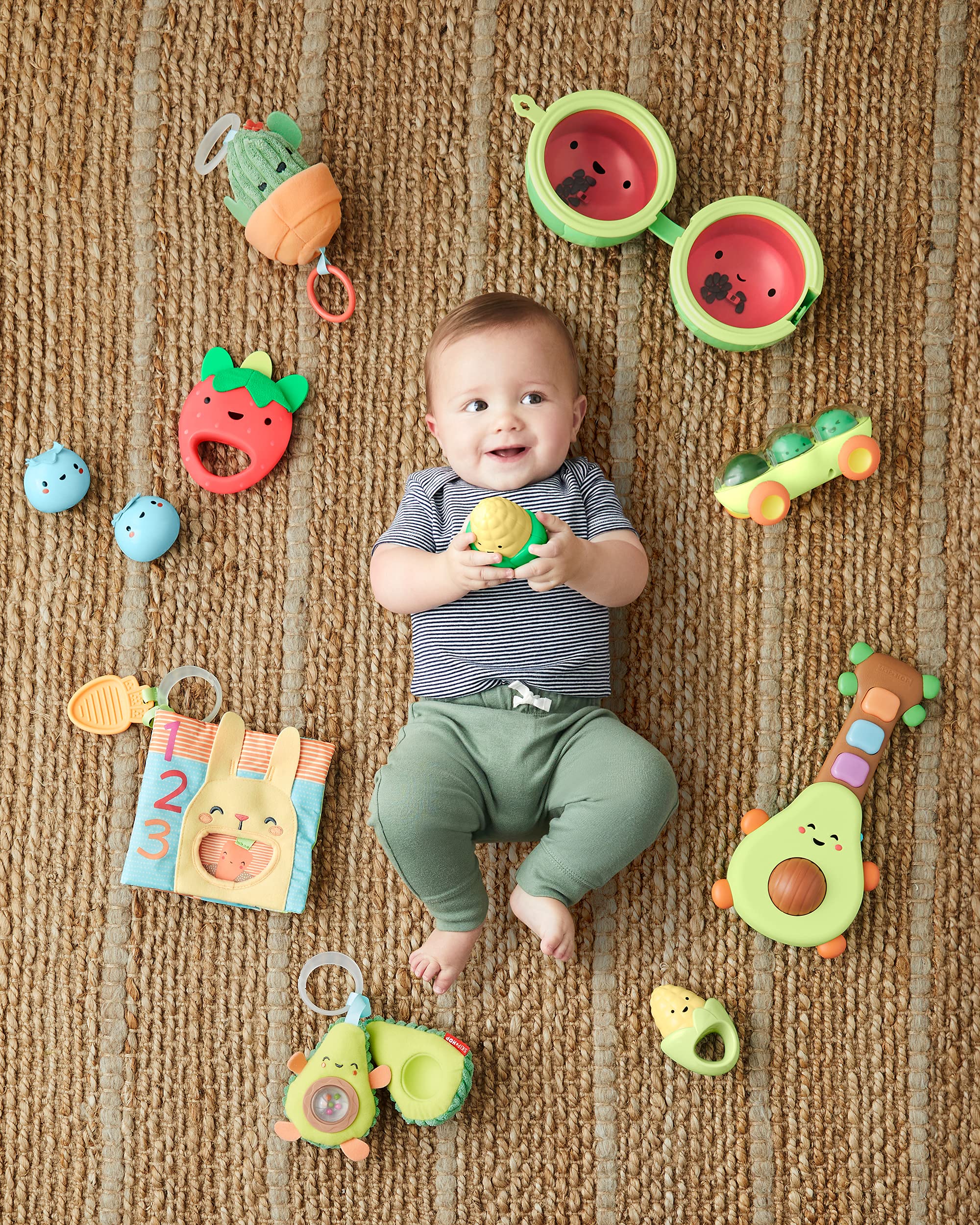 Skip Hop Baby Musical Toy Maracas, Farmstand, Mara-Corns