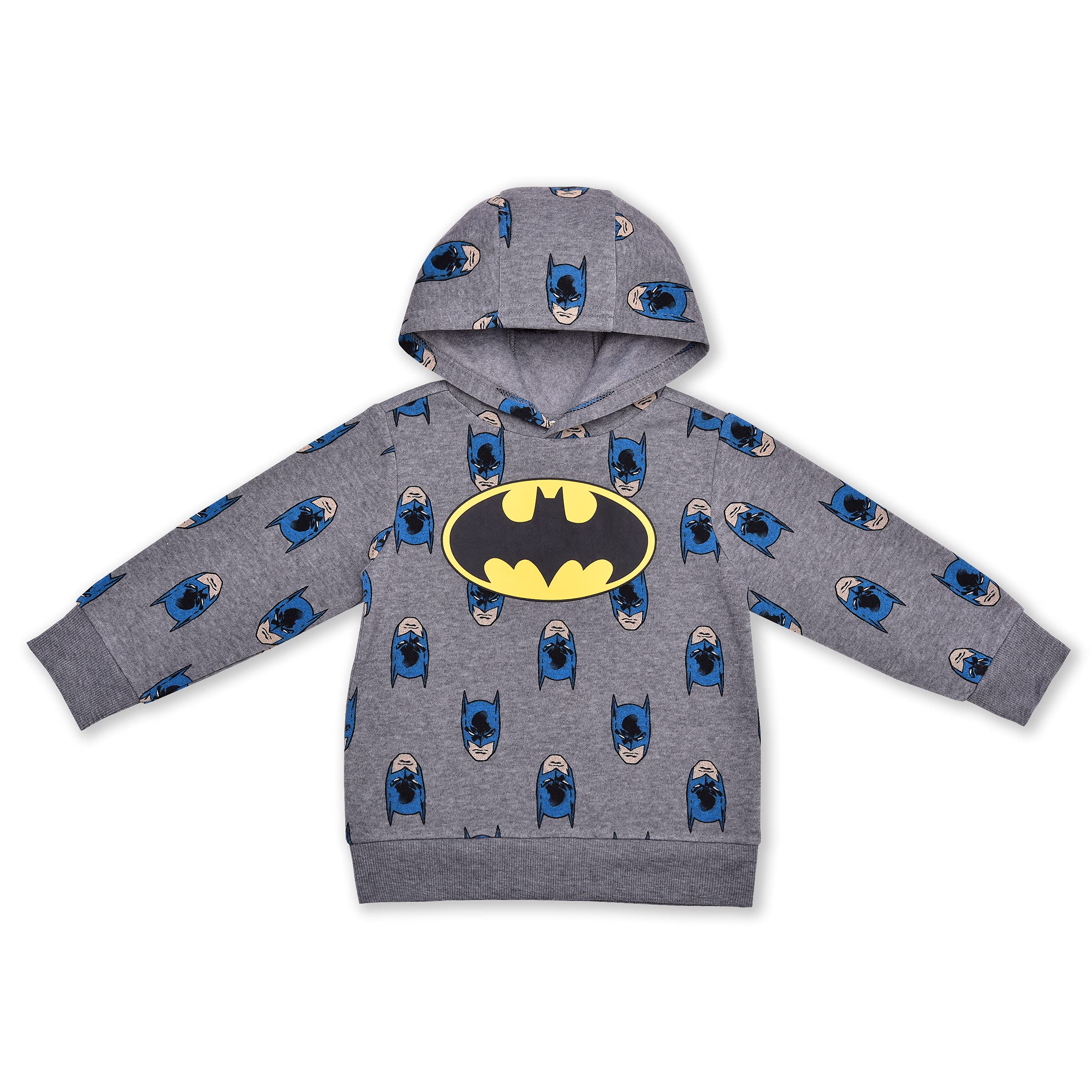 Batman Boys Pullover Hoodie and Jogger Sweatpant Set for Toddlers and Little Kids - Grey