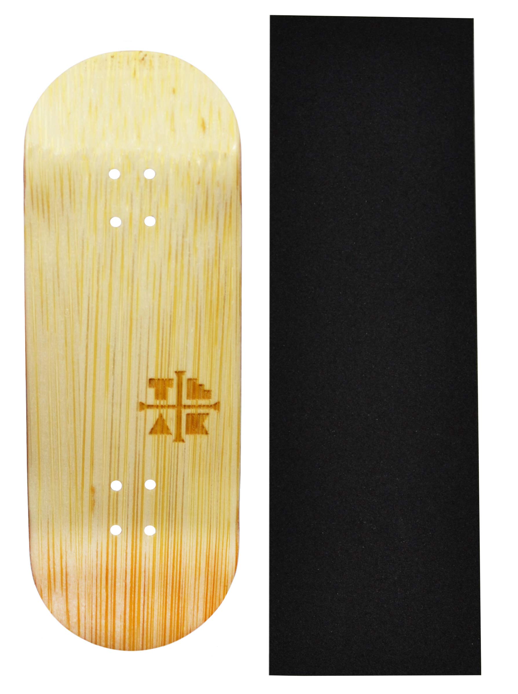 Teak Tuning Prolific Wooden Fingerboard Deck, Bamboo Samurai - 34mm x 97mm - Handmade, Pro Shape & Size - Five Plies Wood Veneer - Includes Prolific Foam Tape