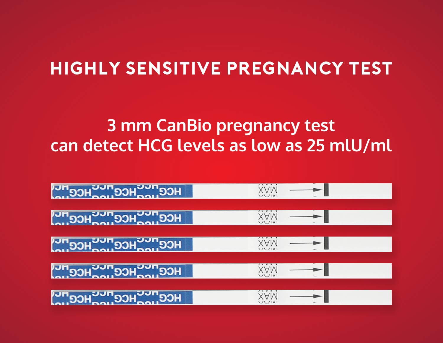 CanBio 20 Pregnancy Test Strips (HCG) with Urine Cups, Best Test Strip for Early Detection, Easy to Use, Quick and Accurate Results at Home