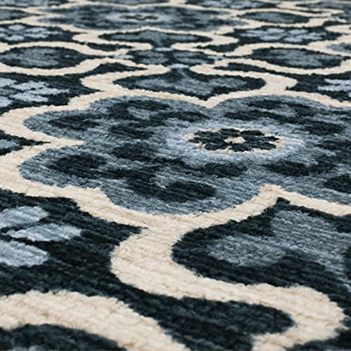 Mohawk Home Soho Marjorelle Gardens Floral Printed Area Rug, 5'x8', Blue