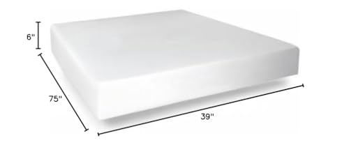 Essentia Grateful Bed Jr - Natural Memory Foam Mattress Organic, Hypo-Allergenic, 6 inch, mid Contour - Twin Size