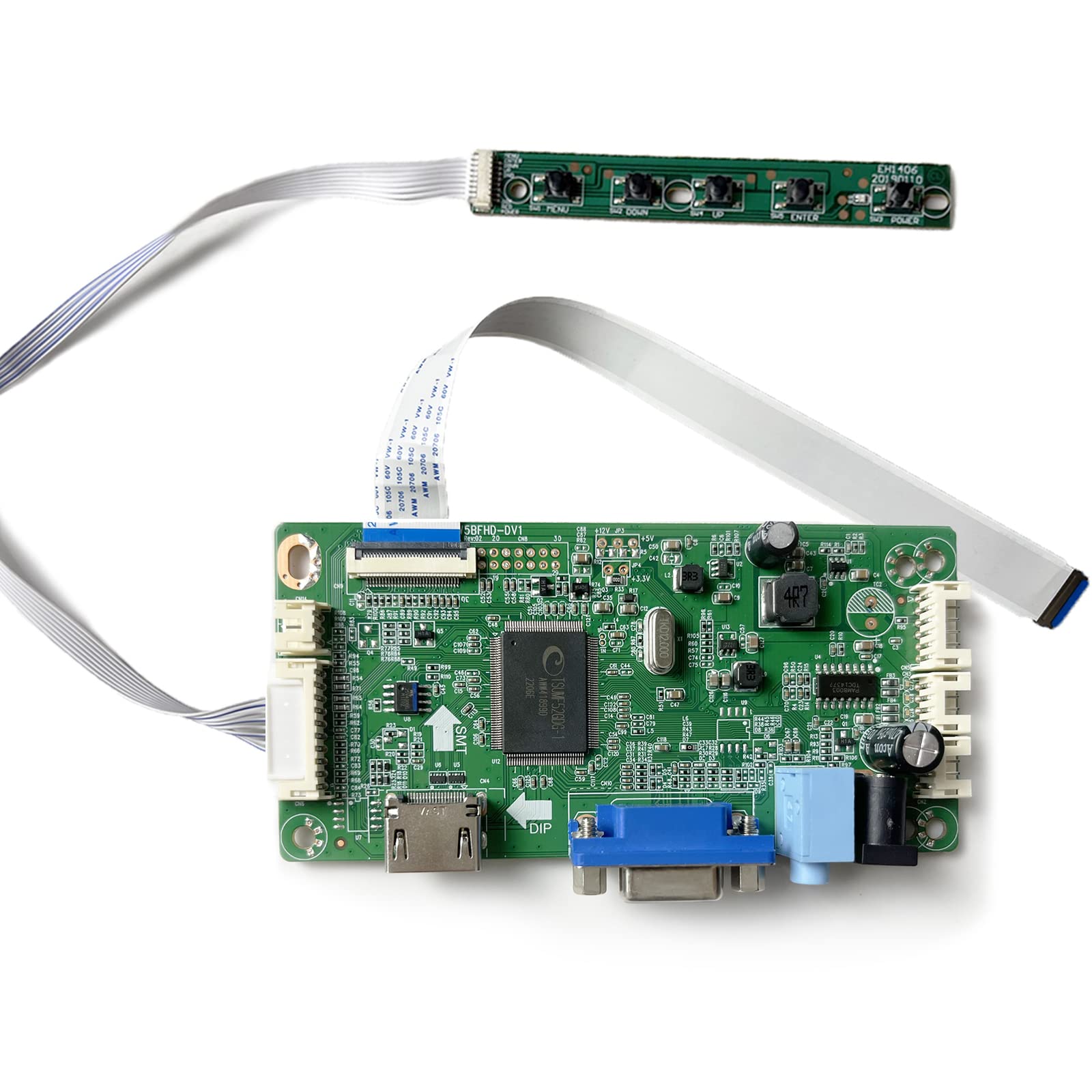 Displayers HDMI-VGA LCD Controller Board Display Driver Board 30Pin EDP for 1366x768 N133BGE-E51 N133BGE-EAB N133BGE-EAA N133BGE-E31 11.6'' 13.3'' LCD Screen