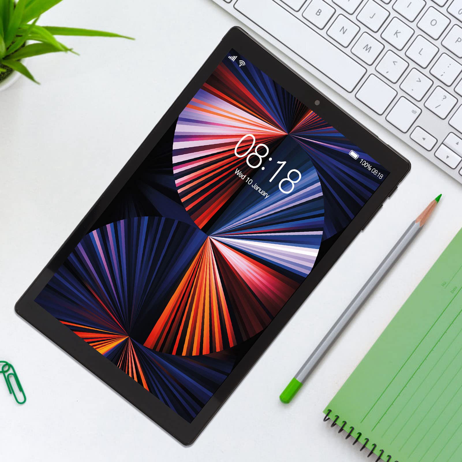 Cuifati 10in Tablet, HD Tablet for 10.0 4GRAM 64GROM 128G Expansion Octa Core CPU 2.5GHz, Dual SIM IPS Screen 5G Dual Band Tablet 100 to 240V (US Plug)