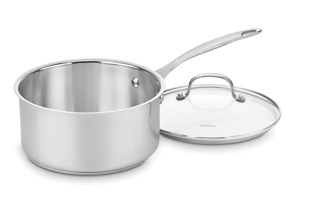 Cuisinart 722-24 10-Inch Chef's-Classic-Stainless-Cookware-Collection, Open Skillet & 7193-20 3-Quart Chef's-Classic-Stainless-Cookware-Collection, Saucepan w/Cover