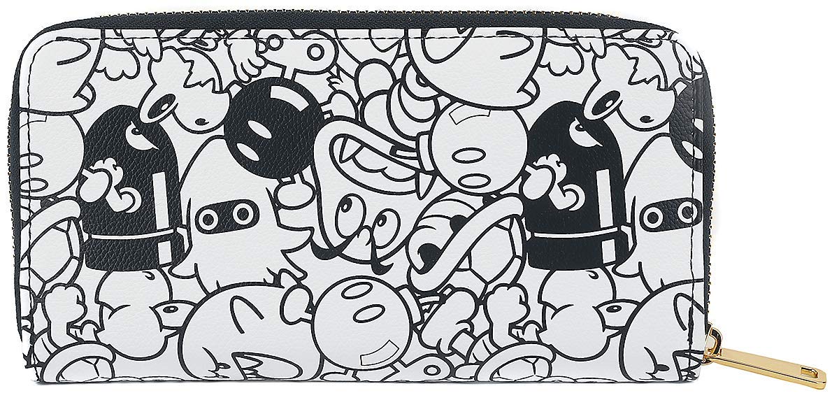 Nintendo Women's Super Mario Travel Accessory-Bi-Fold Wallet, White, std