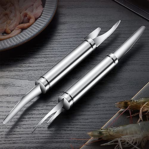 Kids Quilt Rack 5 In 1 Multifunctional Line Fish Maw 304 Stainless Steel Peeler Fish Scale Remover Kitchen Fish Duck Intestine Cleaner 2pcs Stainless Steel Utensil Holder for (Silver, One Size)
