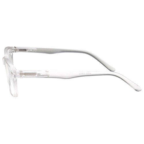 grinderPUNCH High Magnification Power Readers Slim Reading Glasses 4.00-6.00 Clear/4.00