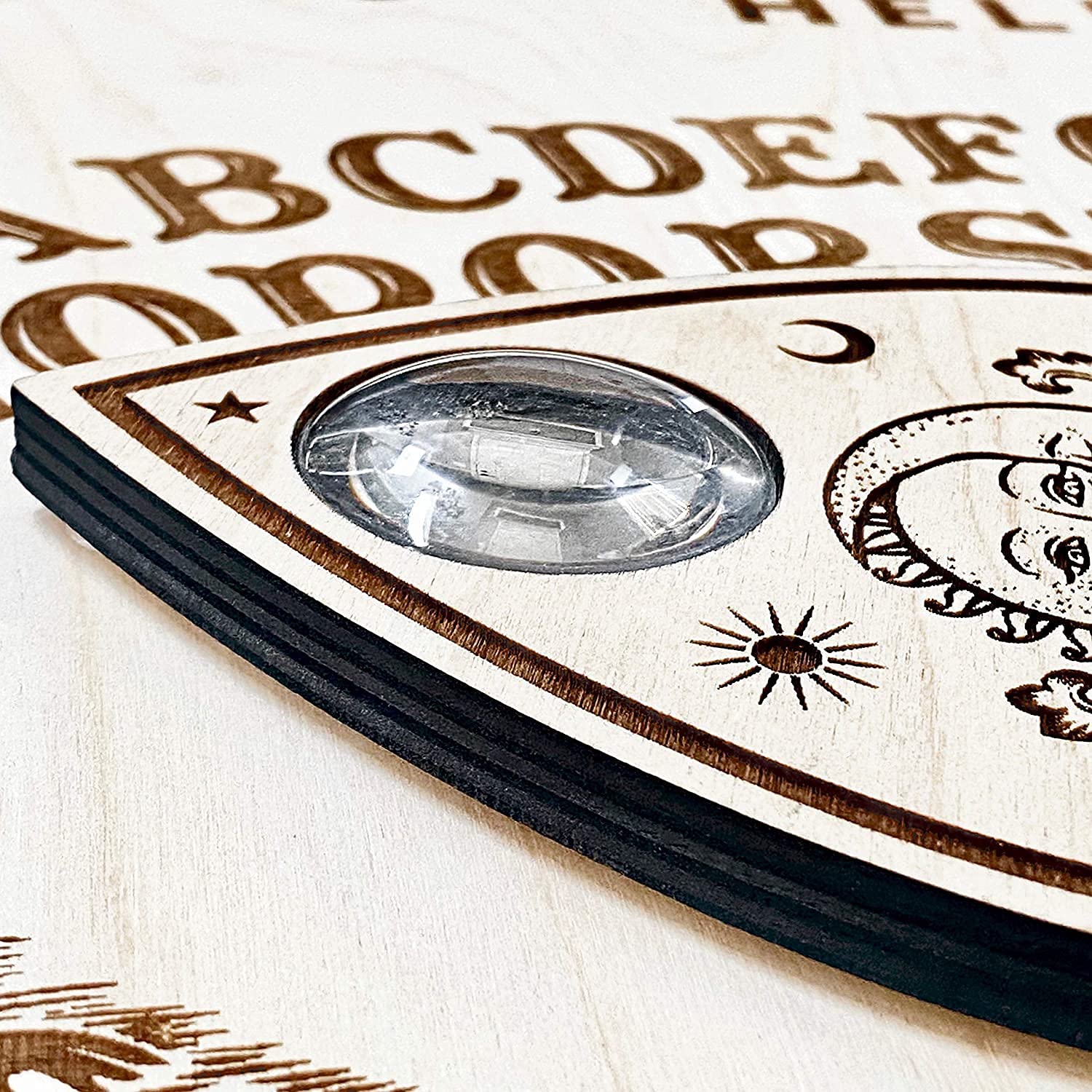 Planchette Only - Wooden Spirit Board - Spirit Board - Handmade Talking Spirit Board with Wooden Planchette - Handmade Wooden Premium Quality Talking Board (All Seeing Eye Planchette)