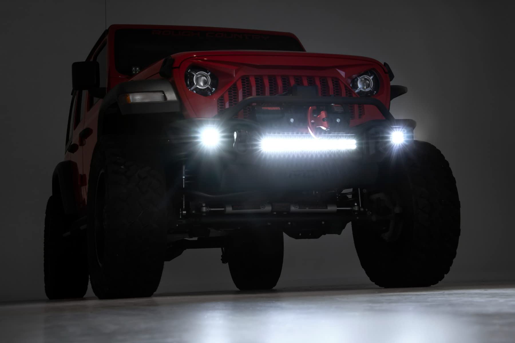 Rough Country Tubular Front Bumper for 07-24 Jeep Gladiator JT/JK & JL - 10647