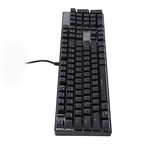 Cuifati Gaming Keyboard 104-keys Mechanical Keyboard RGB Rainbow Backlit Keyboard USB Wired Keyboard for PC Mac Windows Gamer Laptop Typists (Black)