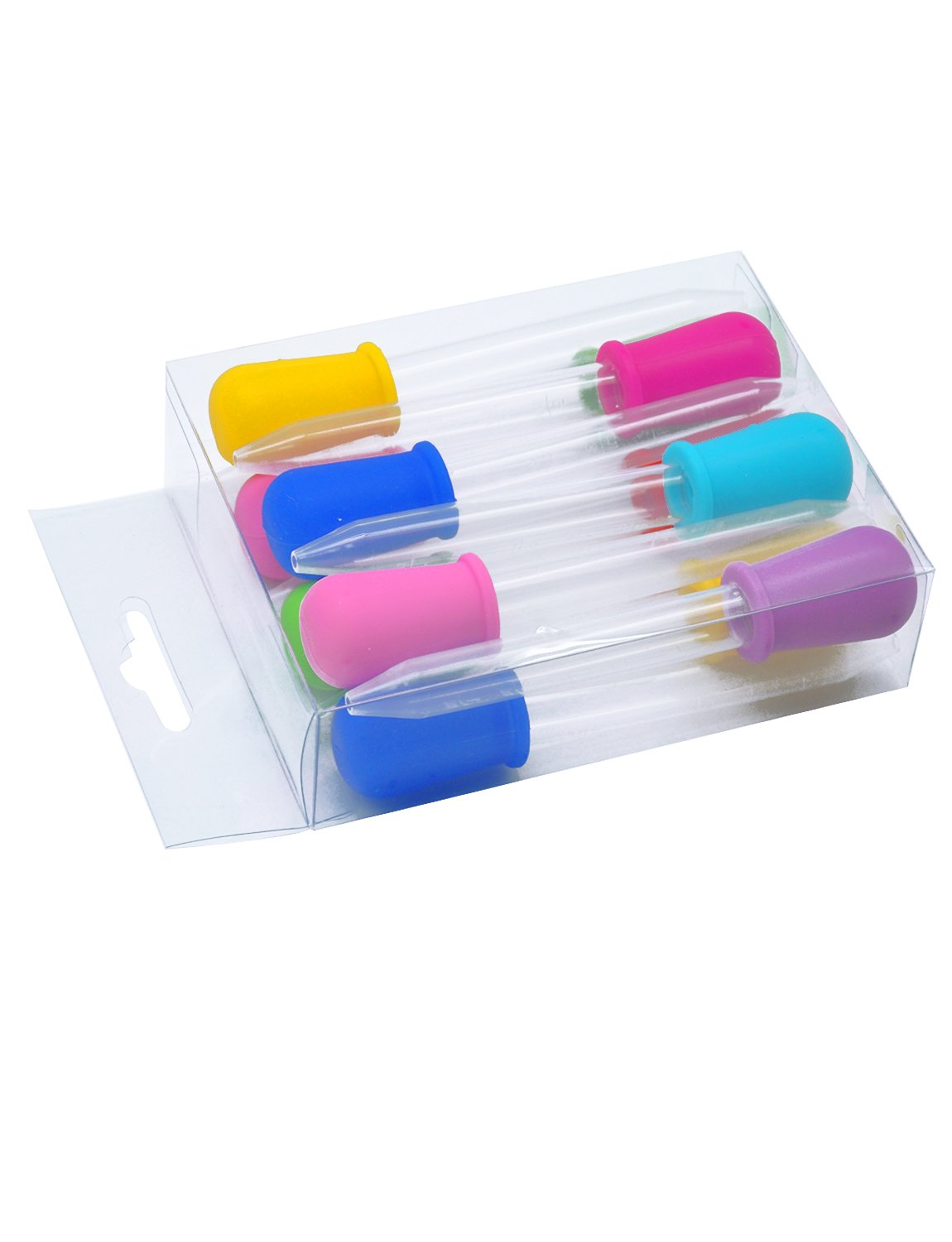 Gorse 12 Pack Liquid Droppers for Kids Silicone and Plastic Pipettes with Bulb Tip 5 ML Eye Dropper for Candy Molds