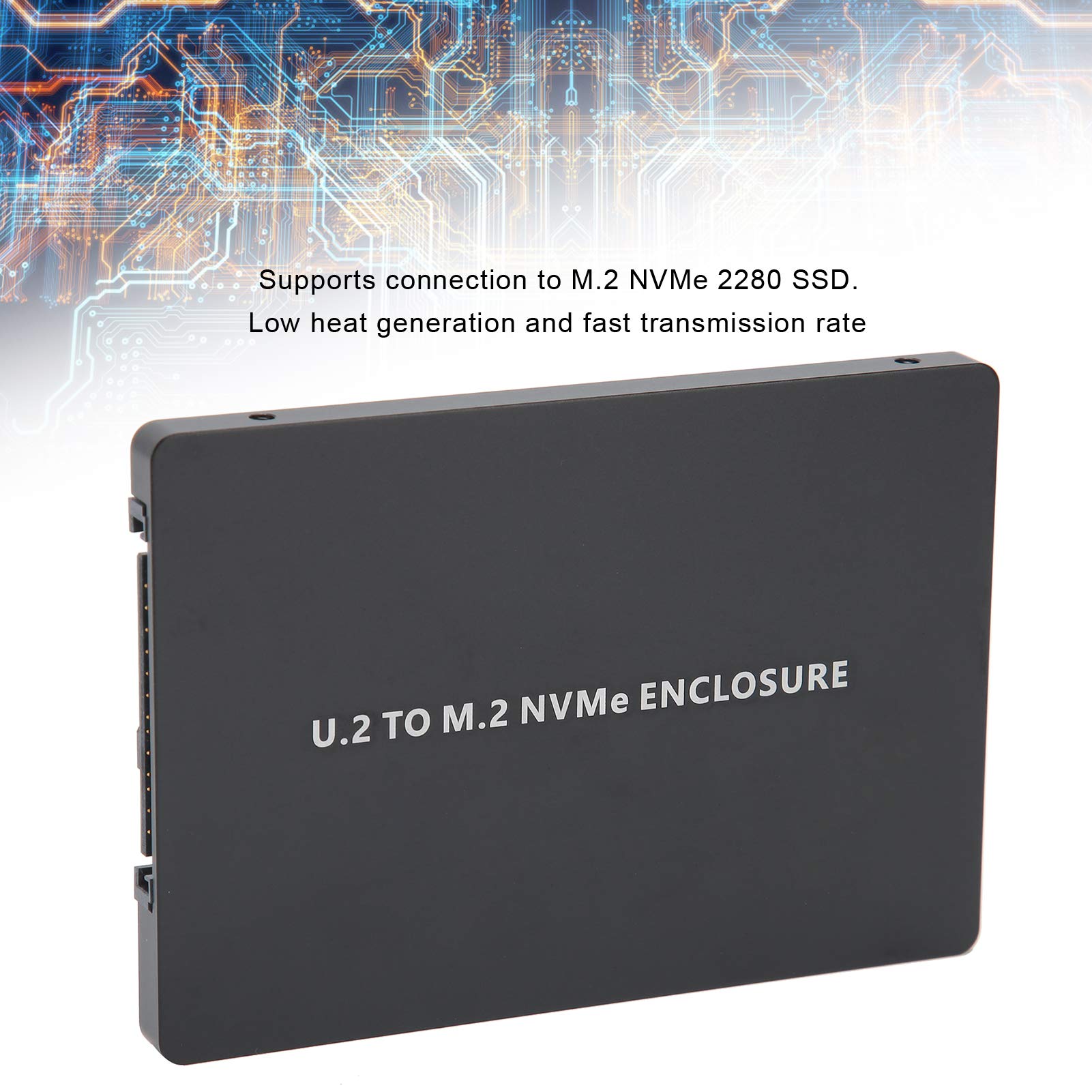 Hard Disk Box, Stable PCI-E Hard Disk Enclosure, High‑Power Low Heat Generation Aluminum Alloy for Computer Desktop(Black)