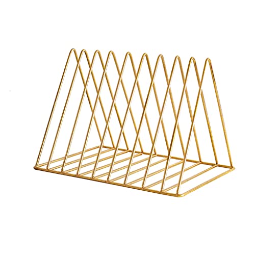 EYHLKM Bookshelf Rack Desktop Metal Book Block Newspapers Magazines Storage Holder Stand Decor