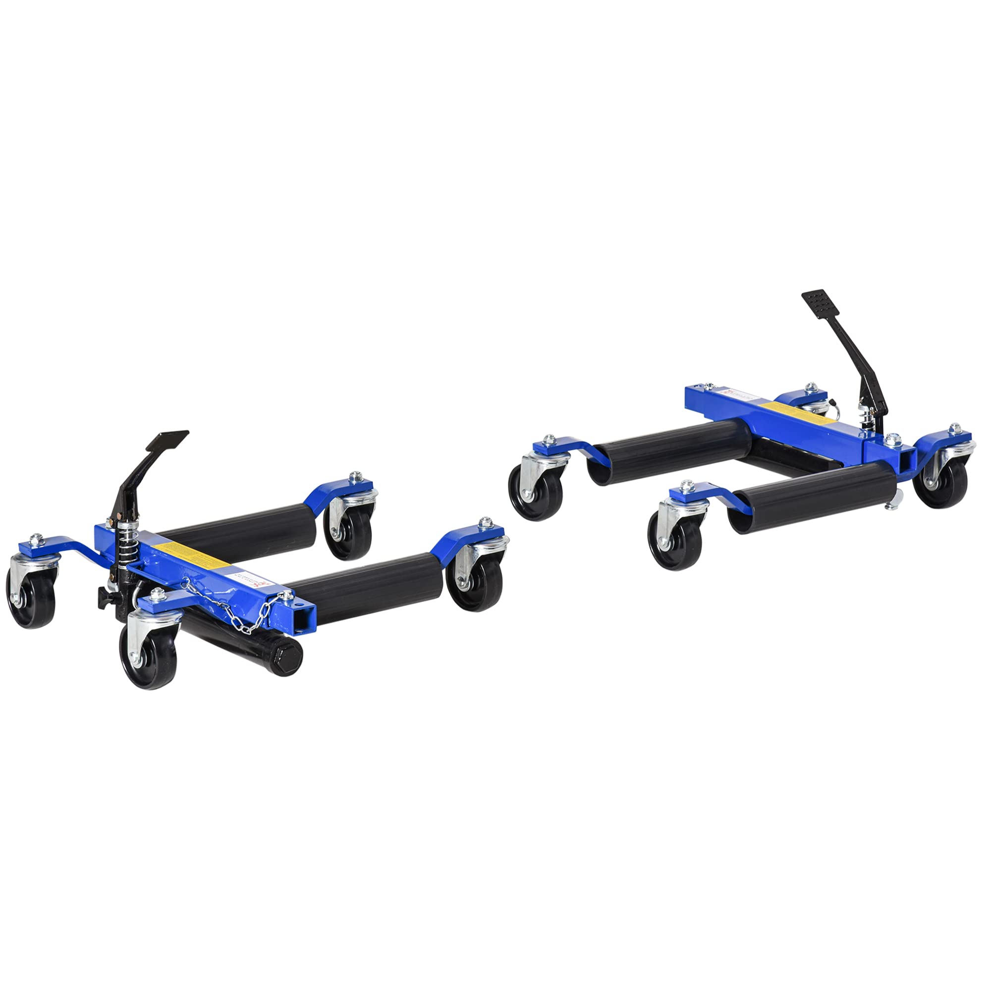 DURHAND Hydraulic Wheel Dolly Tire Jack with Ratcheting Foot Pedal for Vehicle Positioning for Car Truck RV Trailer, 1500LBS, Set of 2