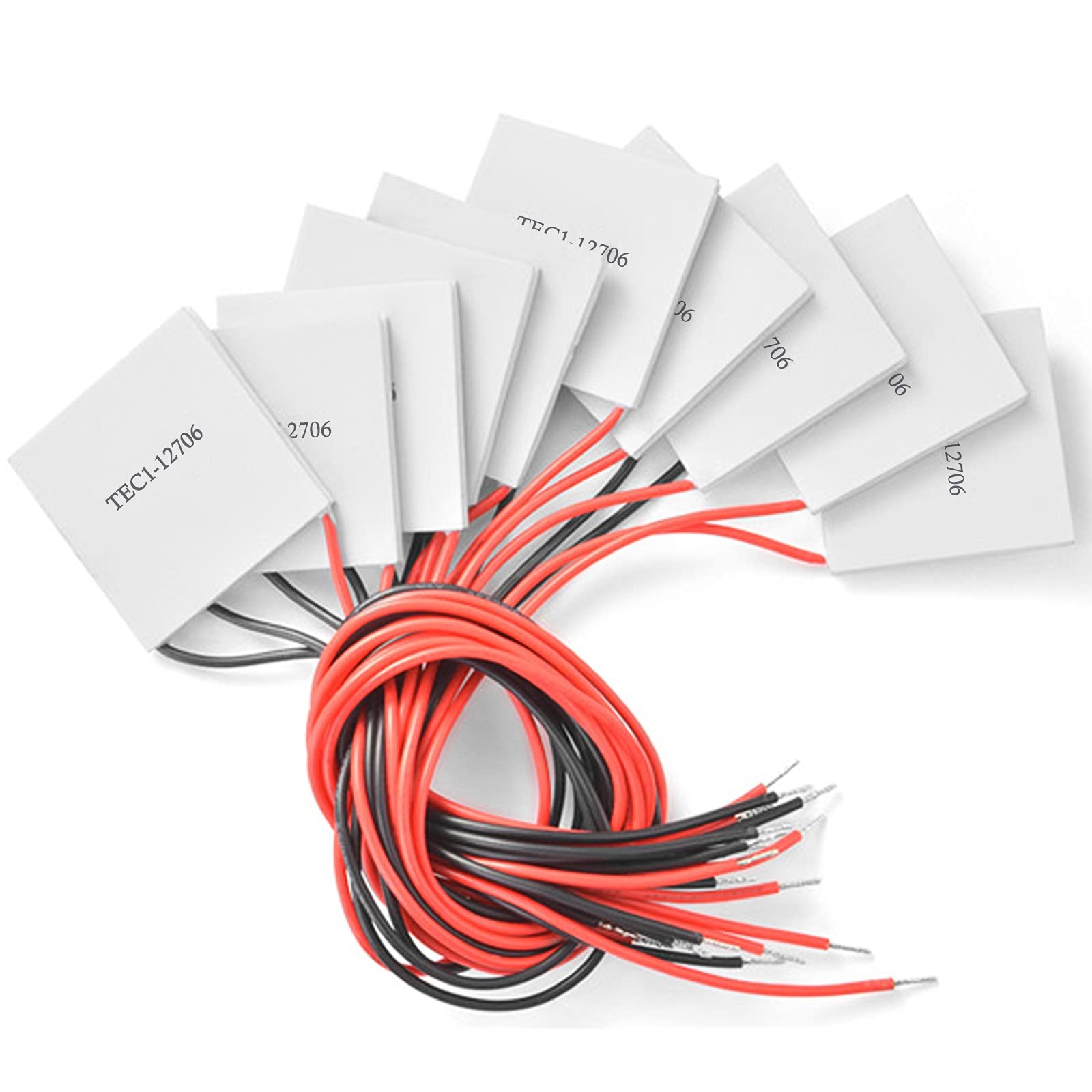 TEC1-12706 12V 60W 6A 40MMX40MM Heatsink Thermoelectric Cooler Cooling Peltier Plate Module 10pcs Compatible with Gaming Consoles/Devices