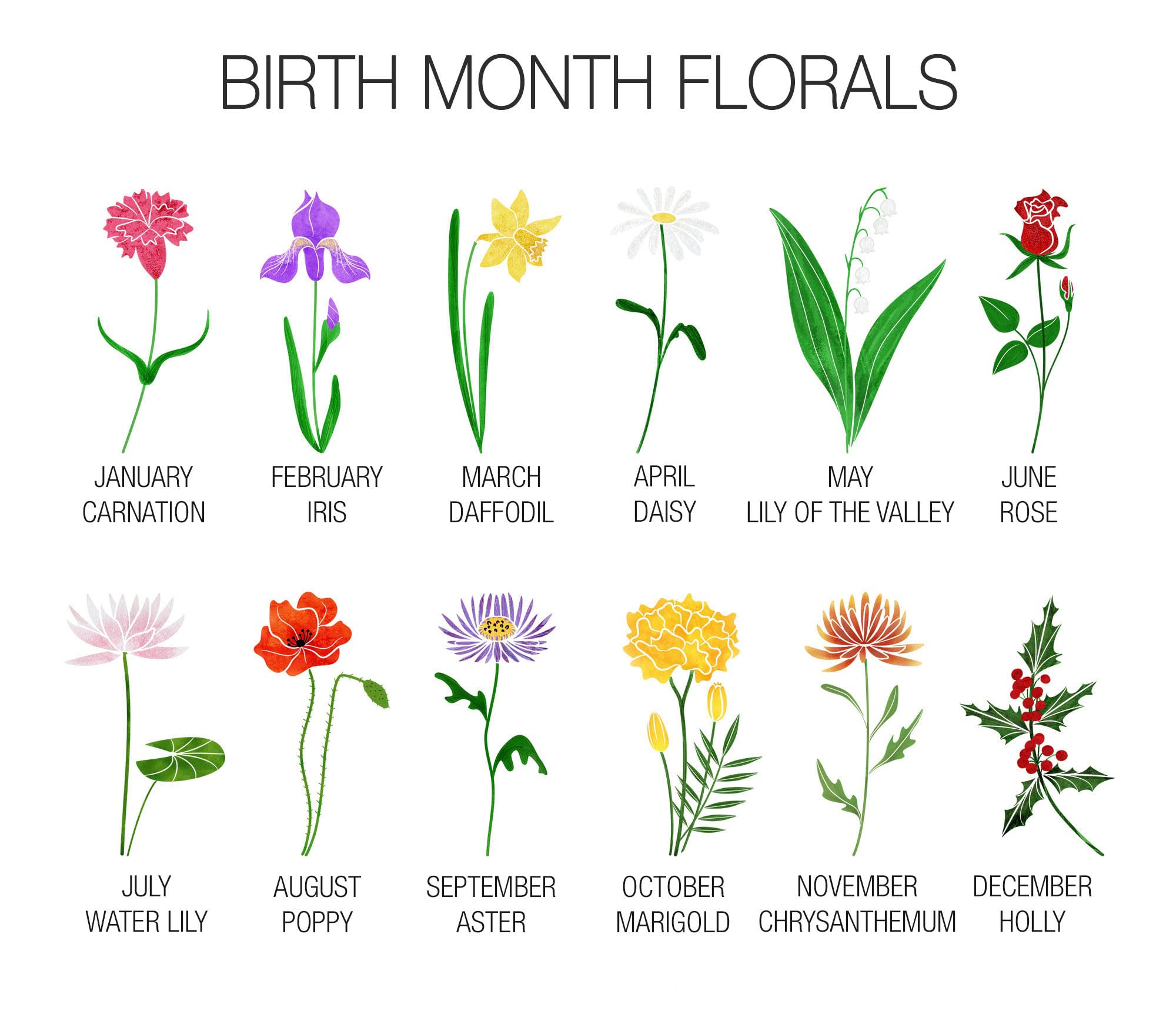 Camcam Personalized Birth Month Flower Family Platter Mother's Day Gift Idea Custom Gift Customized Grandma's Garden Plate 10inchx14inch