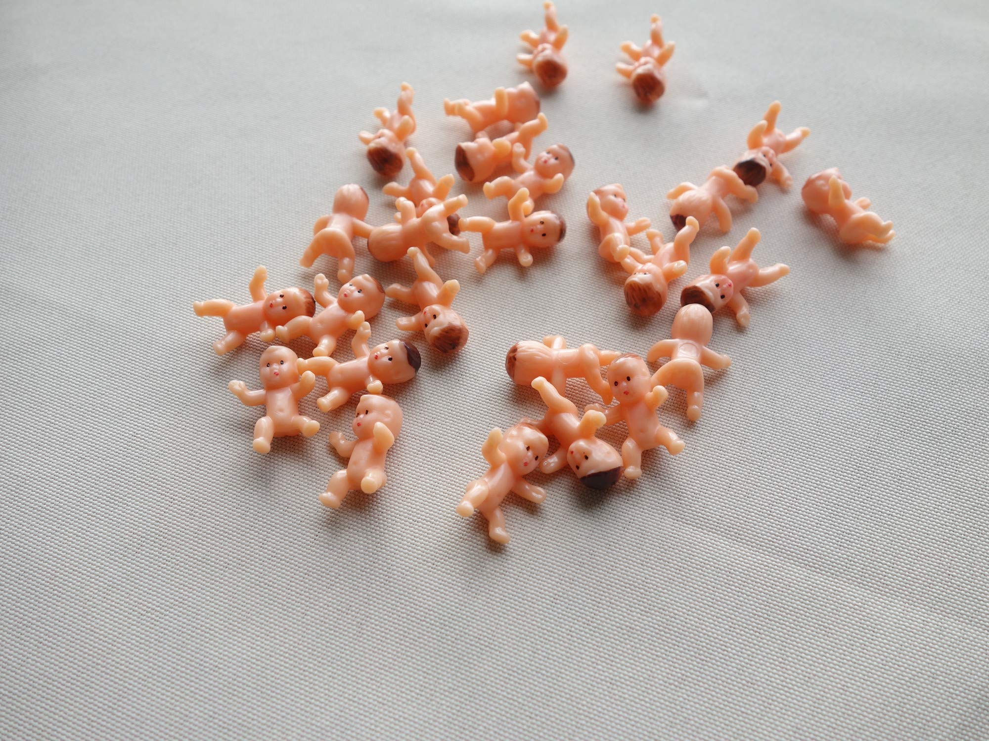 Erewa 50 Pcs 1 Inch Mini Plastic Babies for Ice Cube Game Baby Shower Games Party Favor and Decorations