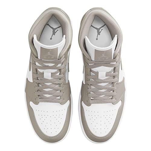 Nike Men's Air Jordan 1 Mid Shoes, College Grey/Light Bone-white, 8.5