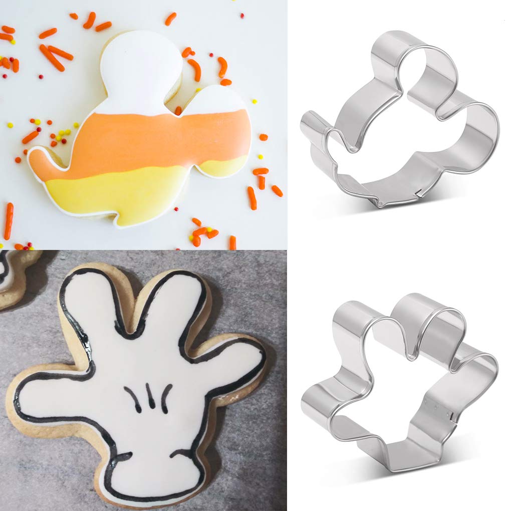 Cookie Cutter for Kids - Sandwich Cartoon of Mickey Mouse Cookie Cutter Shaped Biscuit Mould for DIY Cake Craft Bakeware Decoration Stainless Steel Cutter Set 5 pcs