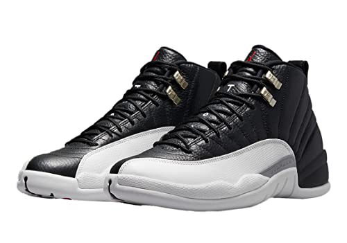 Nike Mens Air Jordan 12 Retro Sneaker, Adult, Black/Varsity Red-White, 9.5 M US
