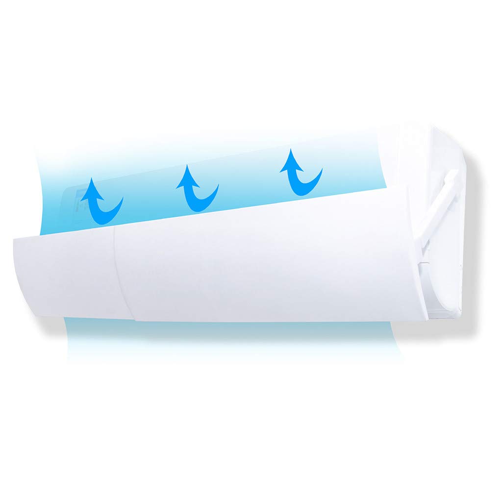 YYYP Retractable Air Conditioner Air Deflector, Universal Adjustable Air Conditioning Deflector Air Diverter Cover Telescopic Anti-Wind Baffles Anti Direct Blowing Windshield Wind Guide (White)