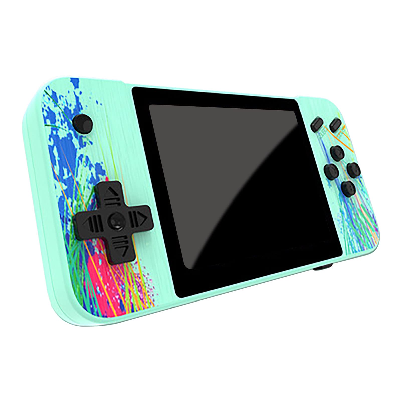 S5E5X Game Console for Kids G3 Handheld Game Console Horizontal Screen Retro Nostalgic Arcade Single Double 800 in One 3.5 Inch Large Screen Game Console Can Be Connected to The TV (Green)