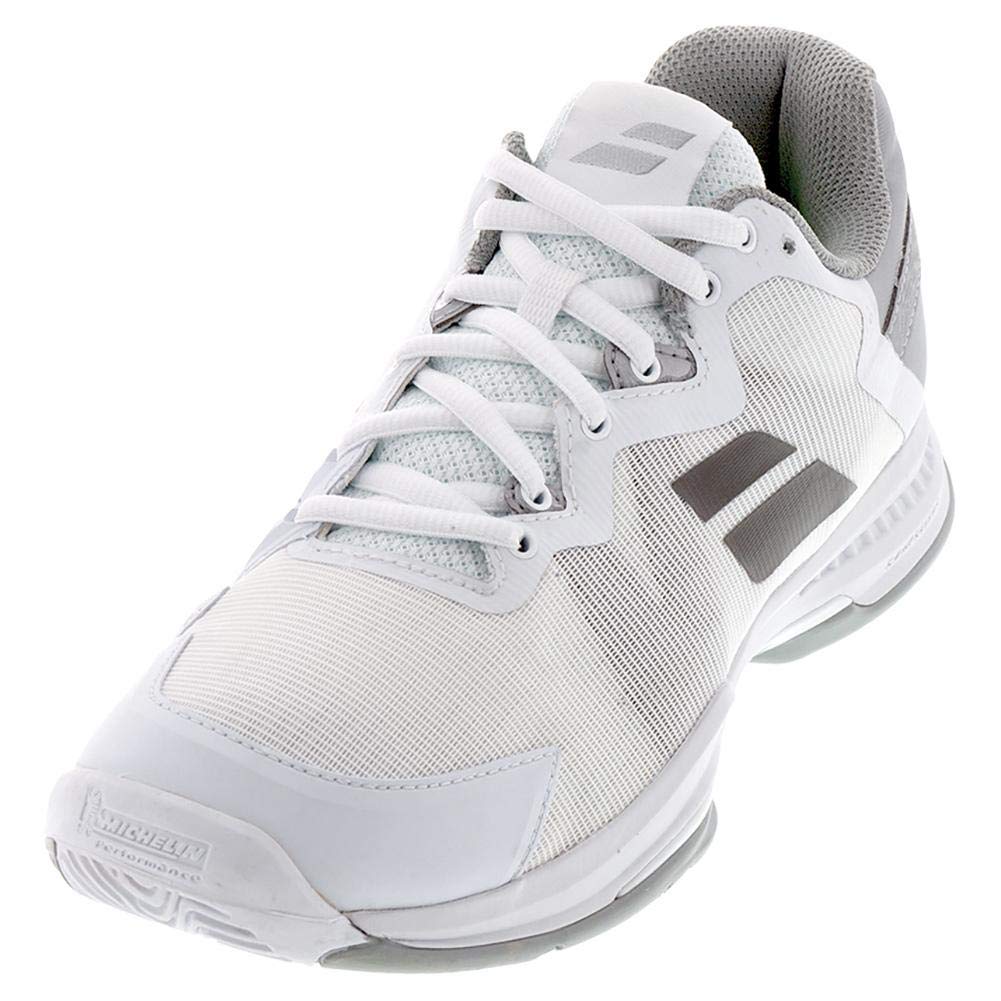 Babolat Women`s SFX 3 All Court Tennis Shoes White and Silver (9.5)